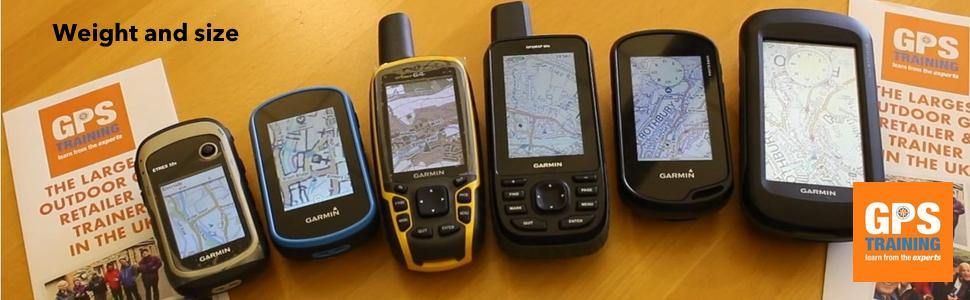 Garmin GPS units - Weight and size of outdoor GPS units – GPS Training